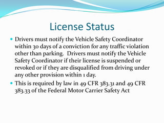 Fleet Safety Program | PPTX