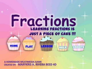 fractions: 1 whole, 1/2, 1/3 and 1/4 | PPTX