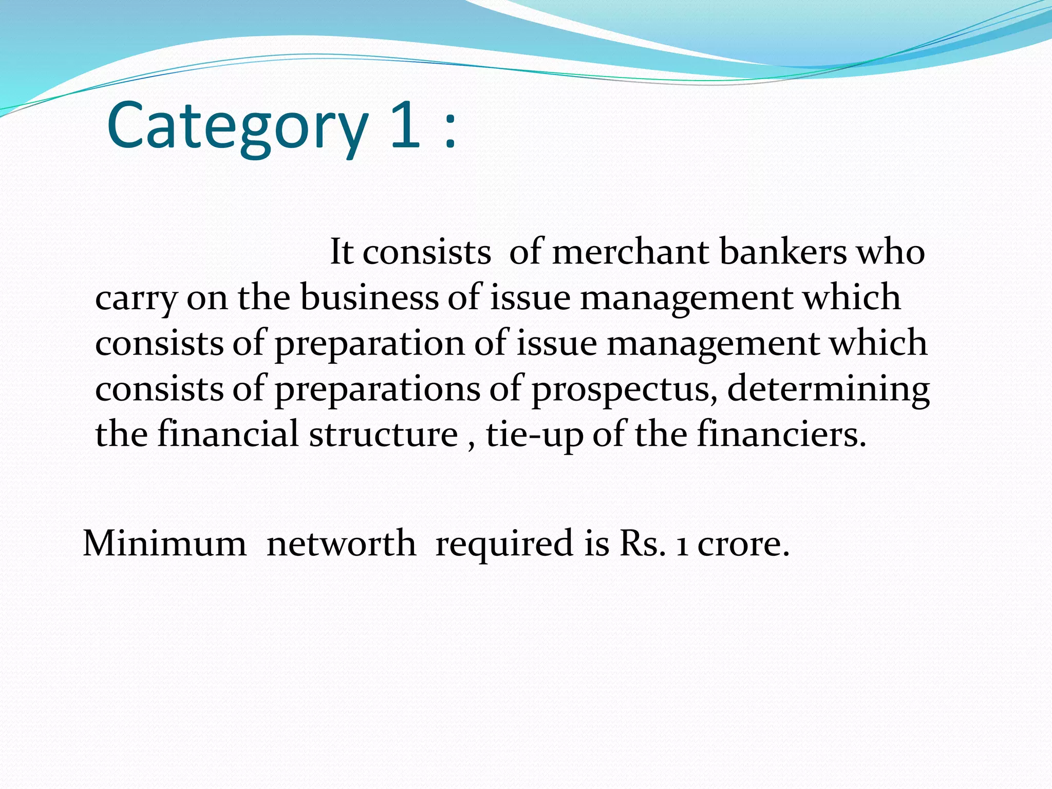 Regulation of Merchant banking | PPTX