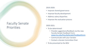 NSU Faculty Senate Welcome Fall 2020 | PPT