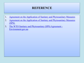 SANITARY AND PHYTOSANITARY MEASURES | PPTX