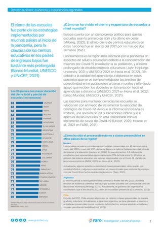 Retorno a clases: evidencia y experiencias regionales | PDF