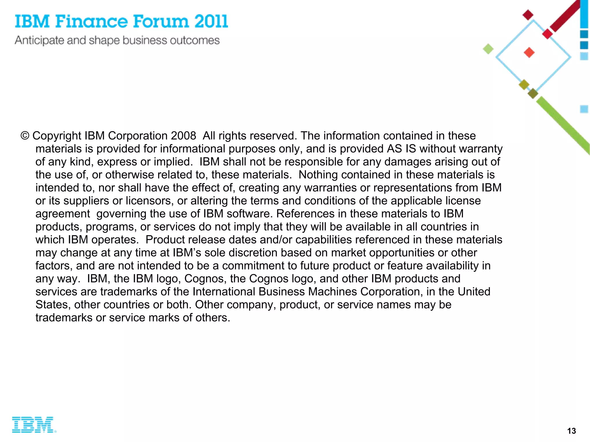 IBM Finance Forum - Automatisera och förenkla skapandet av legala och ...