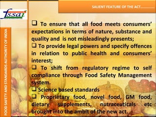 FSSAI Act - Presentation | PPT