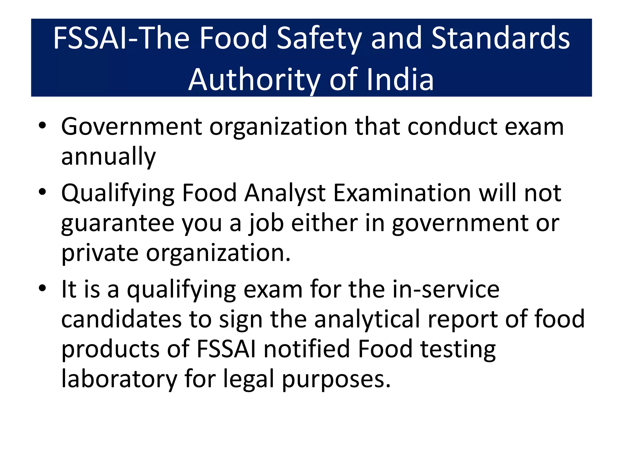 FSSAI exam How to prepare, Exam Criteria, Eligibility, Pattern. | PPTX
