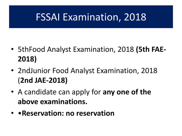 FSSAI exam How to prepare, Exam Criteria, Eligibility, Pattern. | PPTX ...