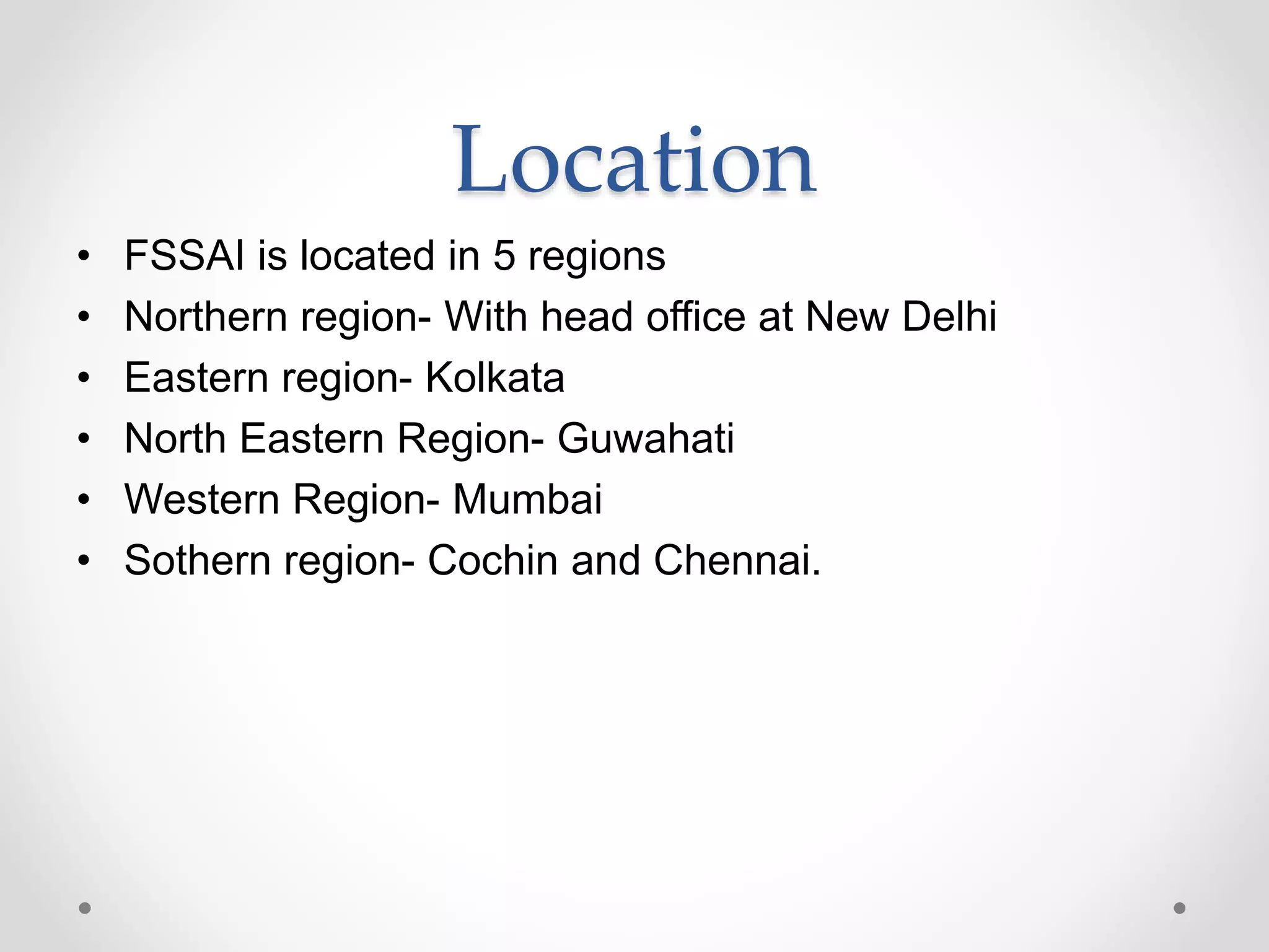 FOOD SAFETY STANDARDS AUTHORITY OF INDIA (FSSAI) | PPTX