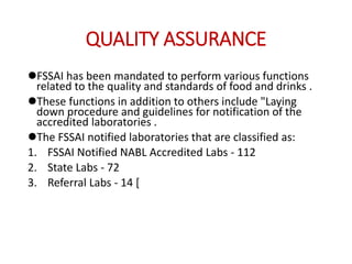 Food Standard Safety Authority in India | PPTX