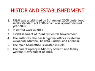 Food Standard Safety Authority in India | PPTX