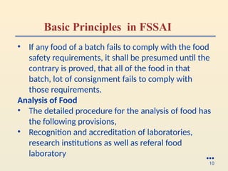 Food safety standards authority of India training | PPTX