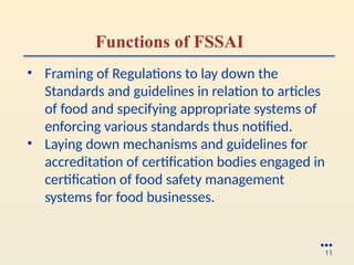 Food safety standards authority of India training | PPTX