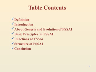 Food safety standards authority of India training | PPTX