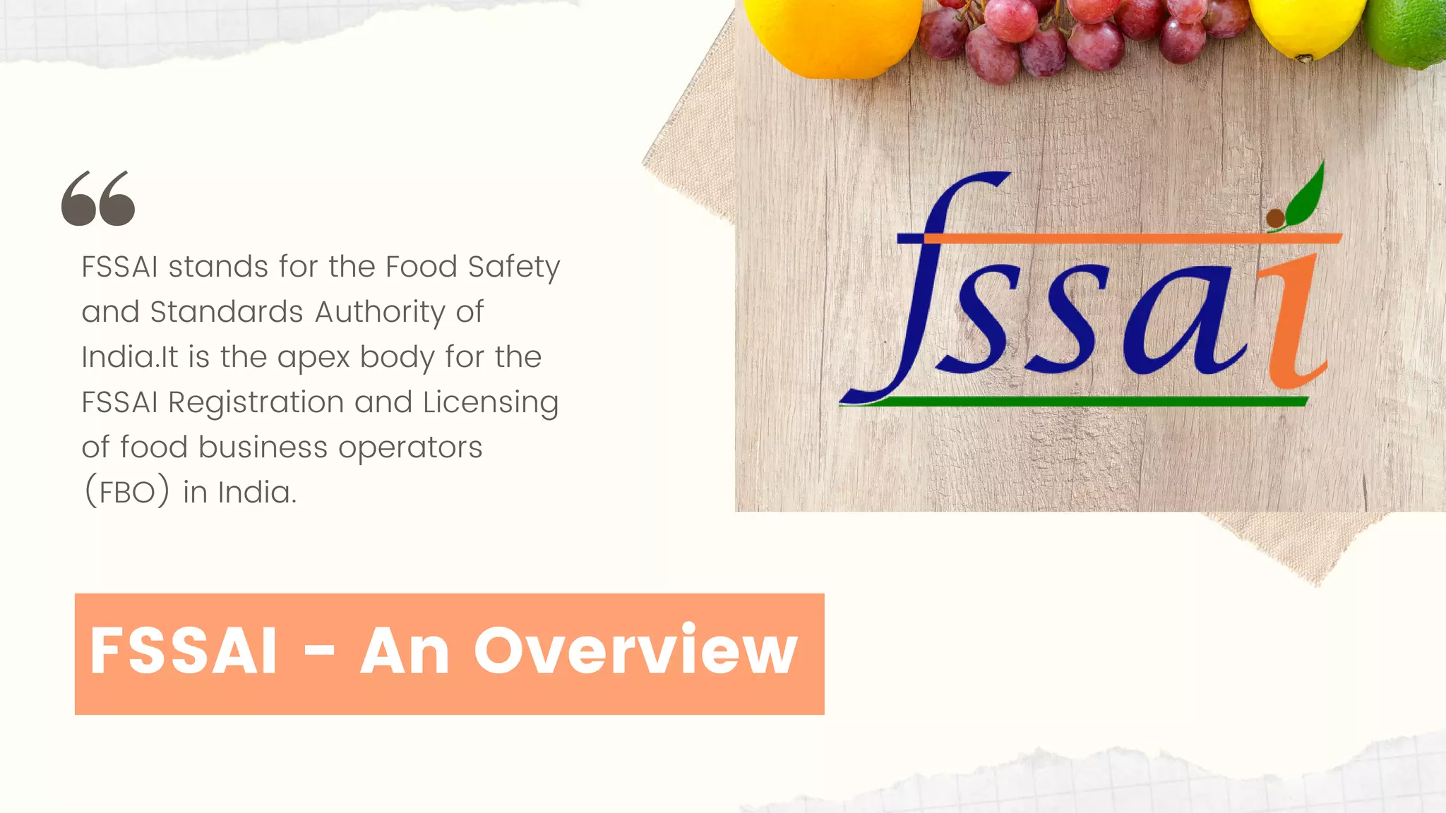 FSSAI - An Overview by Enterslice | PPT