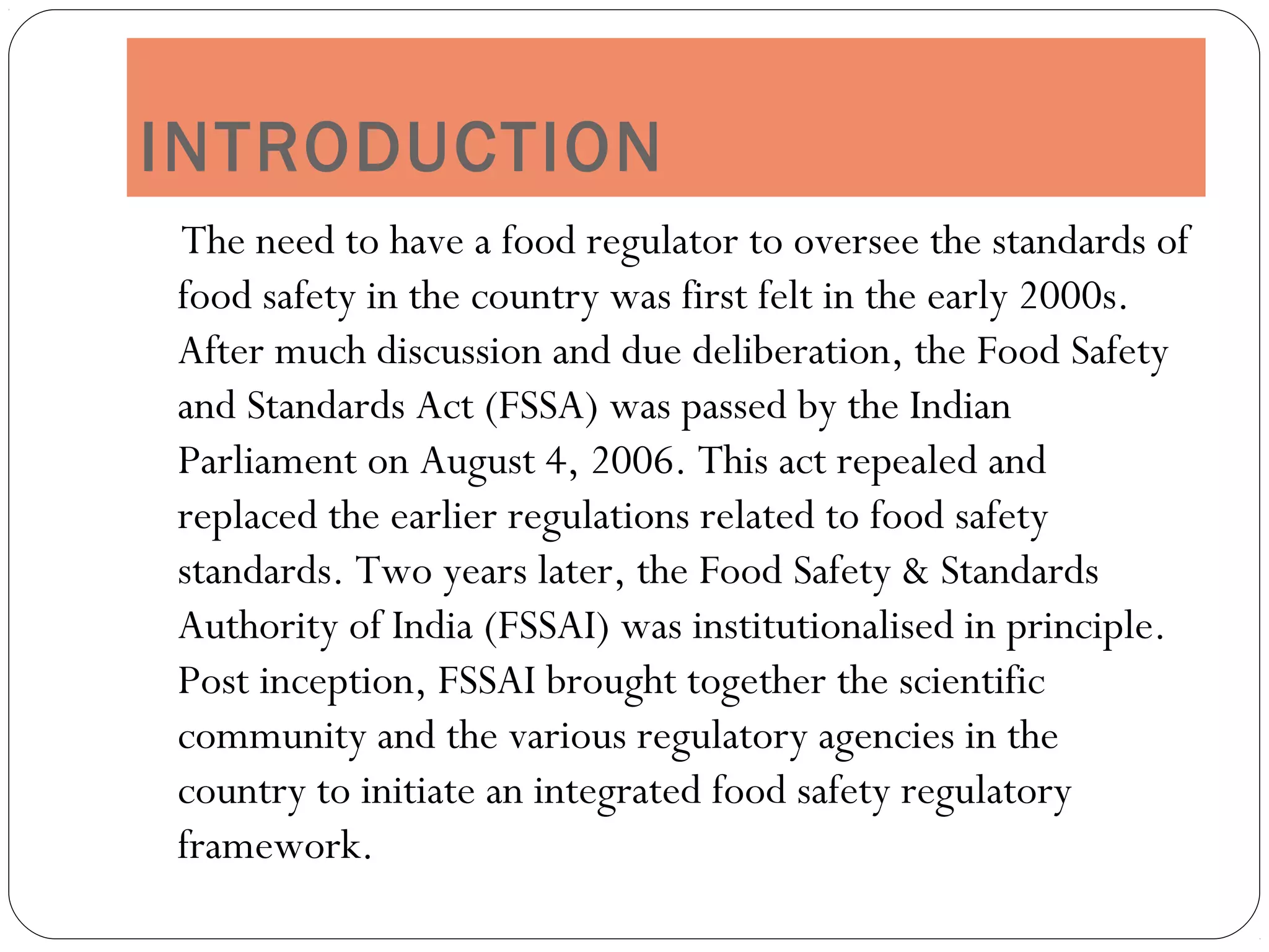 Fssai and food laws | PPT
