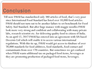Fssai and food laws | PPT