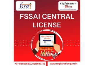 FSSAI Central License...| Registration Guru | PDF