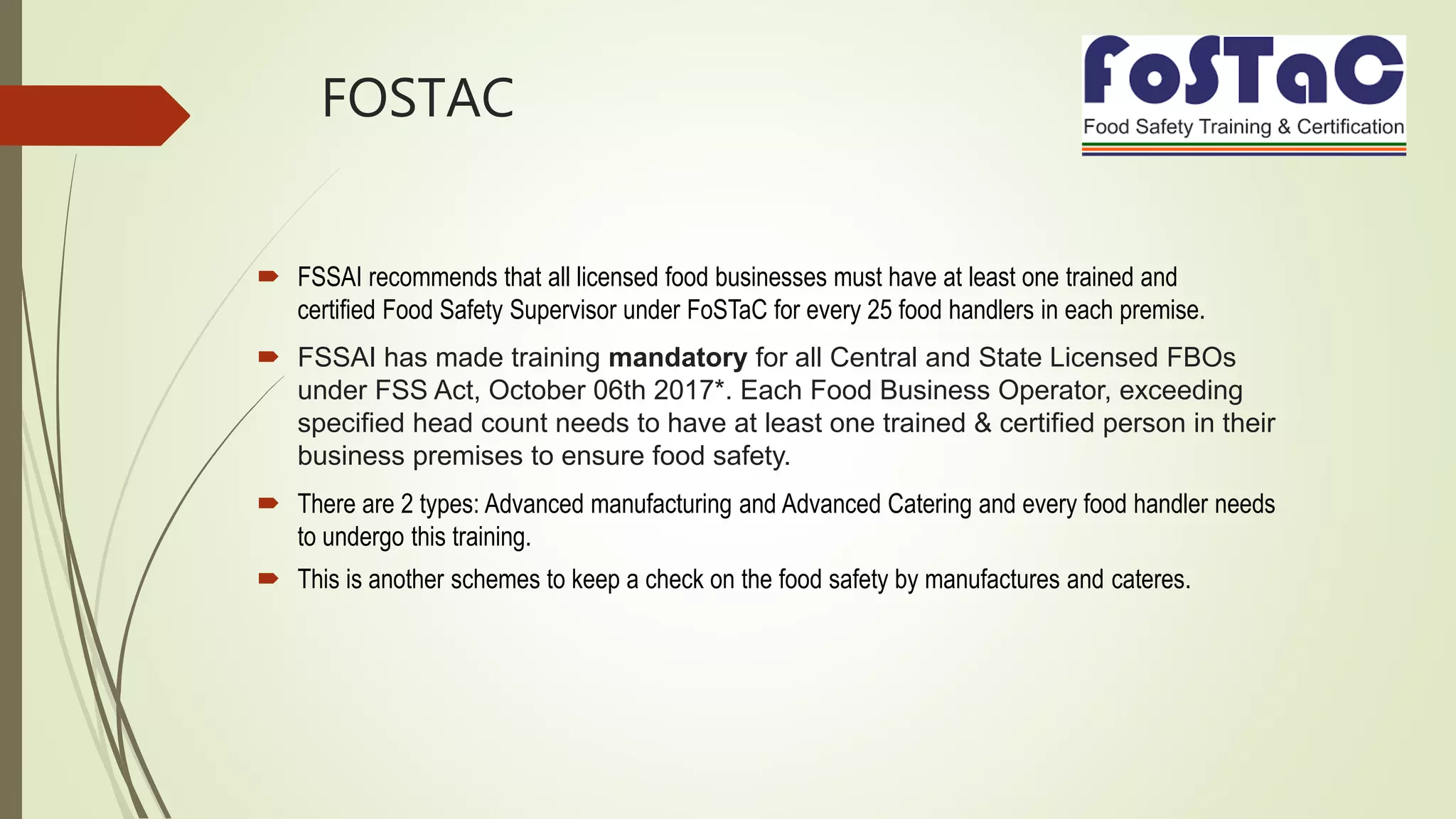 FSSAI Initiatives towards FSMS | PPTX