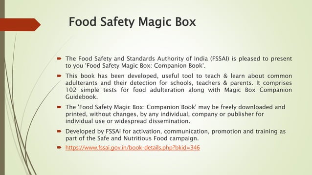FSSAI Initiatives towards FSMS | PPTX | Food Industry | Industries
