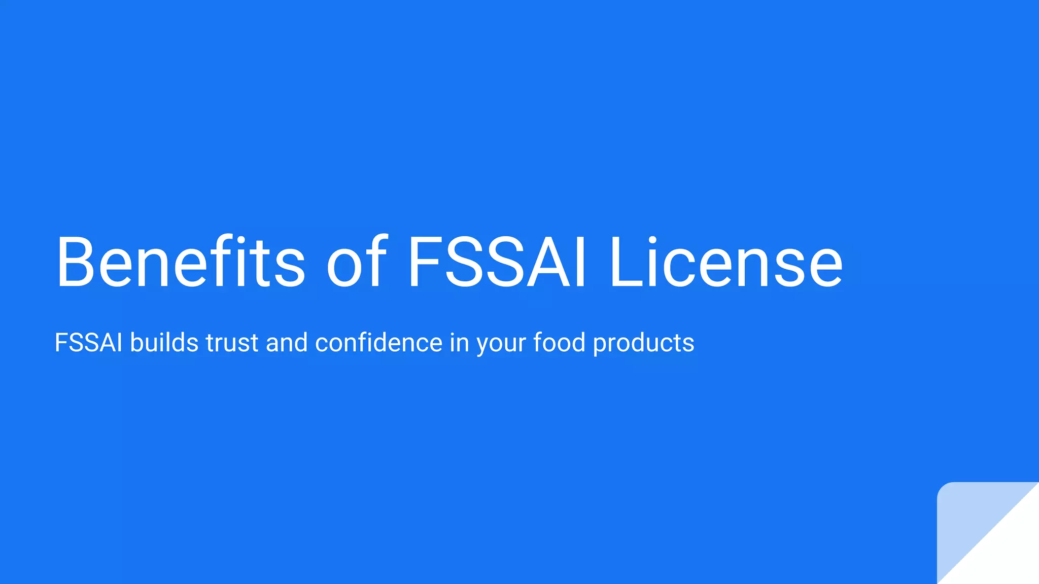 FSSAI license in India | PDF