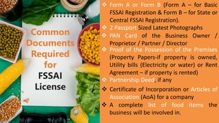 Fssai license | PDF