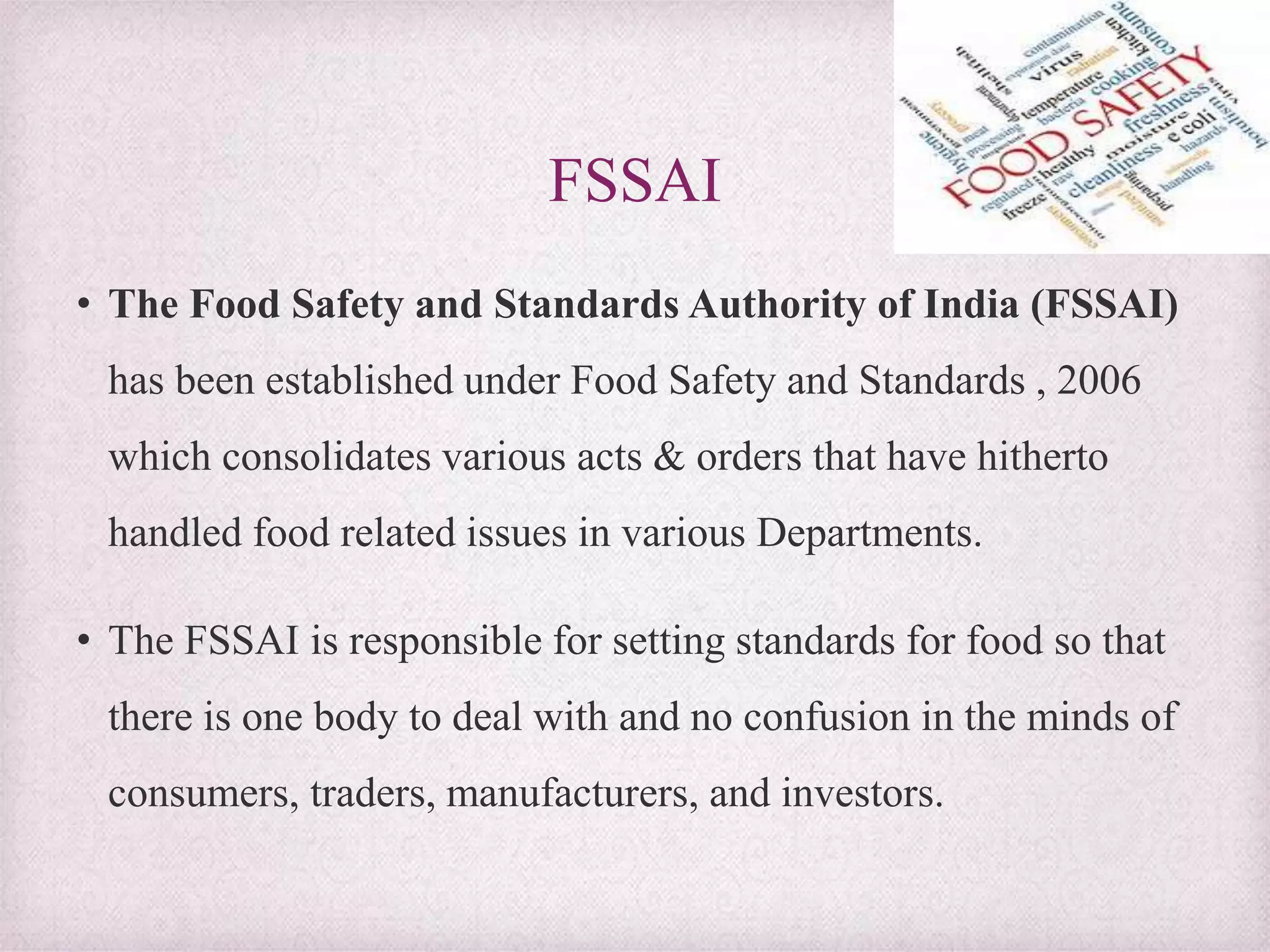 FSSAI | PPTX
