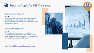 FSSAI Food License Overview and Application Process | PPTX