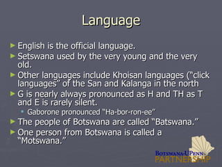 FSS Botswana U Penn Overview | PPT