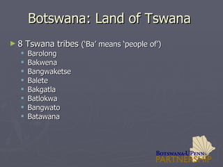 FSS Botswana U Penn Overview | PPT