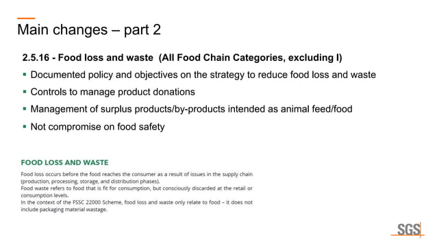 FSSC Version 6 changes | PPTX | Agriculture | Industries