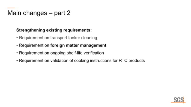FSSC Version 6 changes | PPTX | Agriculture | Industries