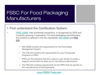 Fssc for-food-packaging-manufacturers | PPT