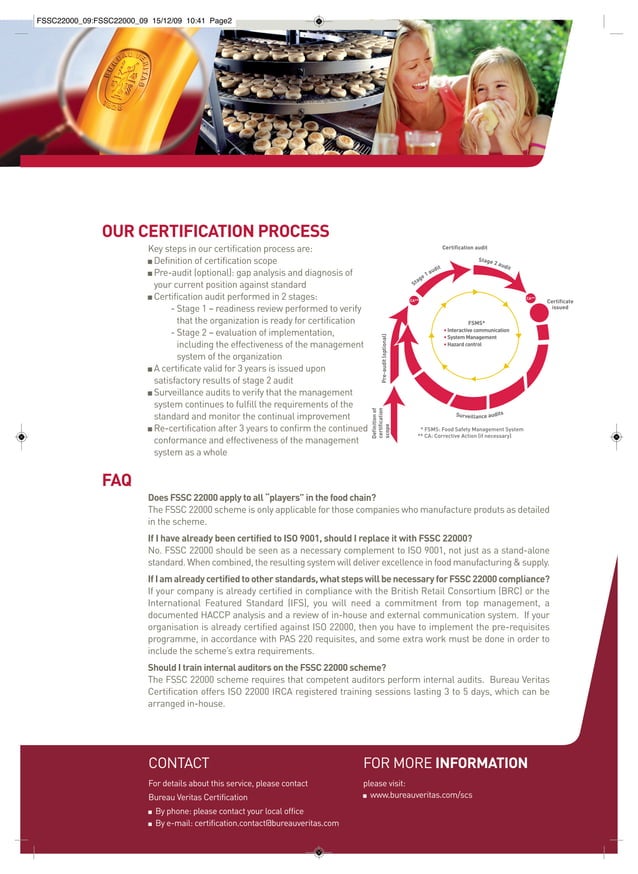 FSSC 22000: Certification | PDF