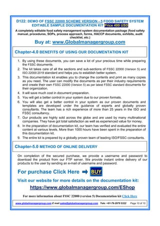 Document Requirements for FSSC 22000 (Version-5) | PDF