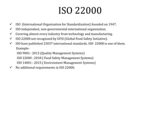 FSSC 22000 & ISO 22000 | PPTX
