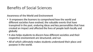 SOCIAL SCIENCE DEFINATION AND DESCRIPTION | PPTX