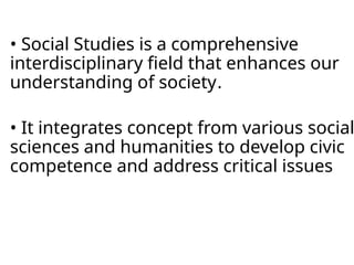 SOCIAL SCIENCE VS SOCIAL STUDIES FSSE-GROUP 7.pptx | Education