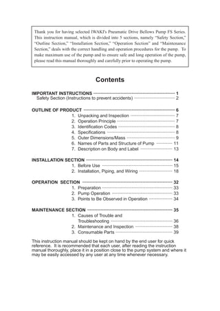 FS Series Pneumatic Drive Bellows Pump Instruction Manual | PDF