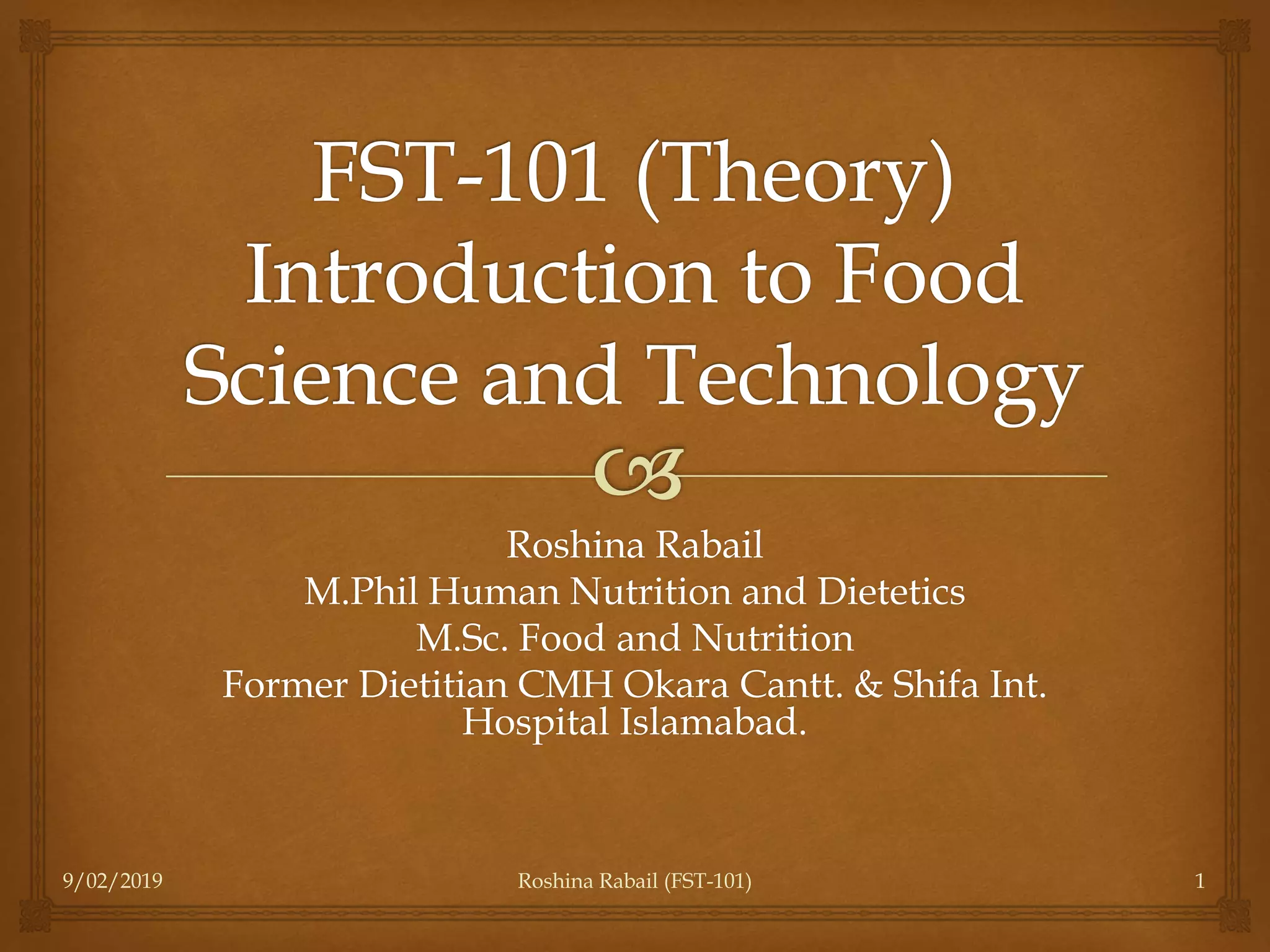 Introduction to Food Science and Technology 101 | PPTX | Food Industry ...