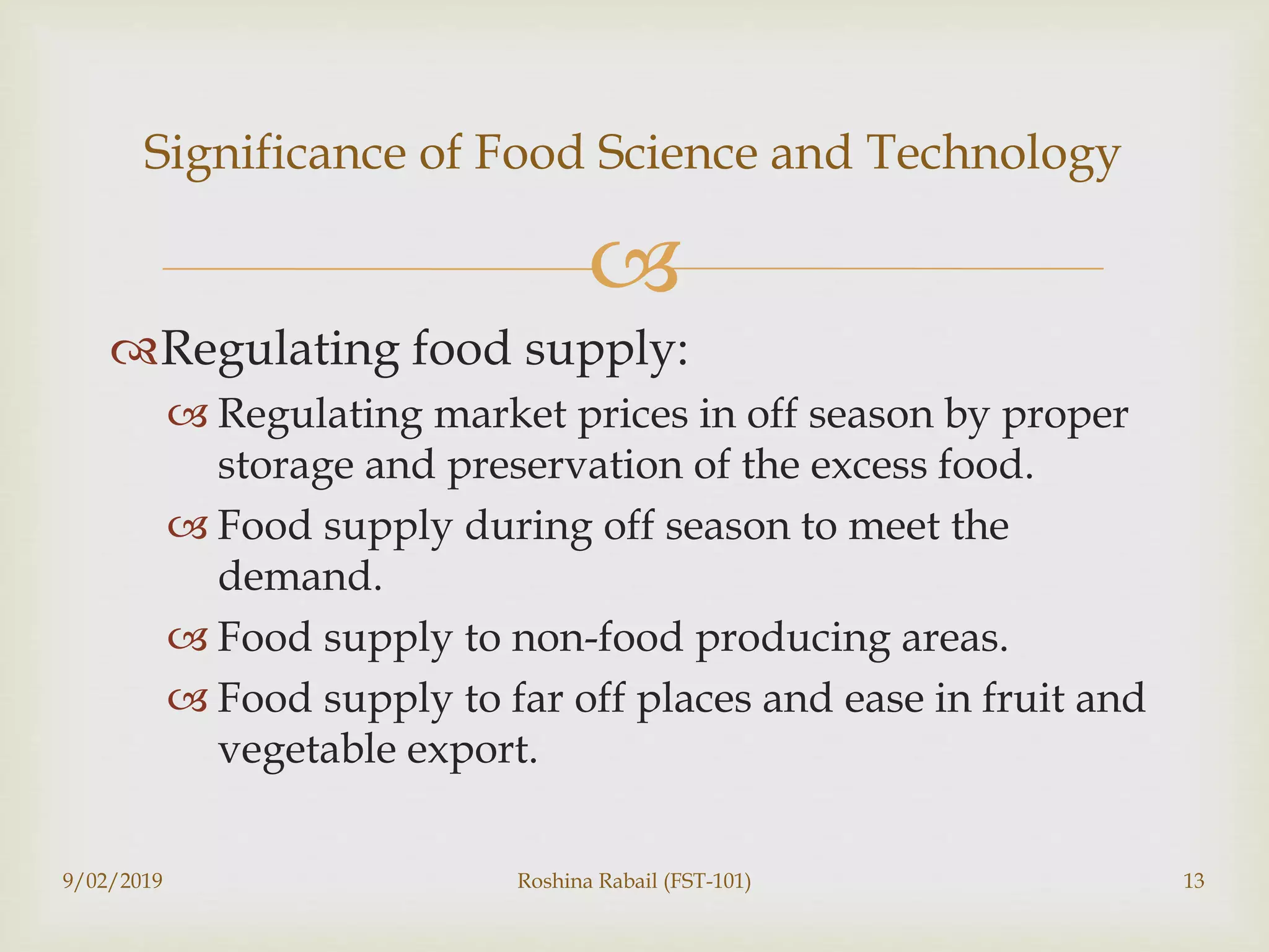 Introduction to Food Science and Technology 101 | PPTX | Food Industry ...