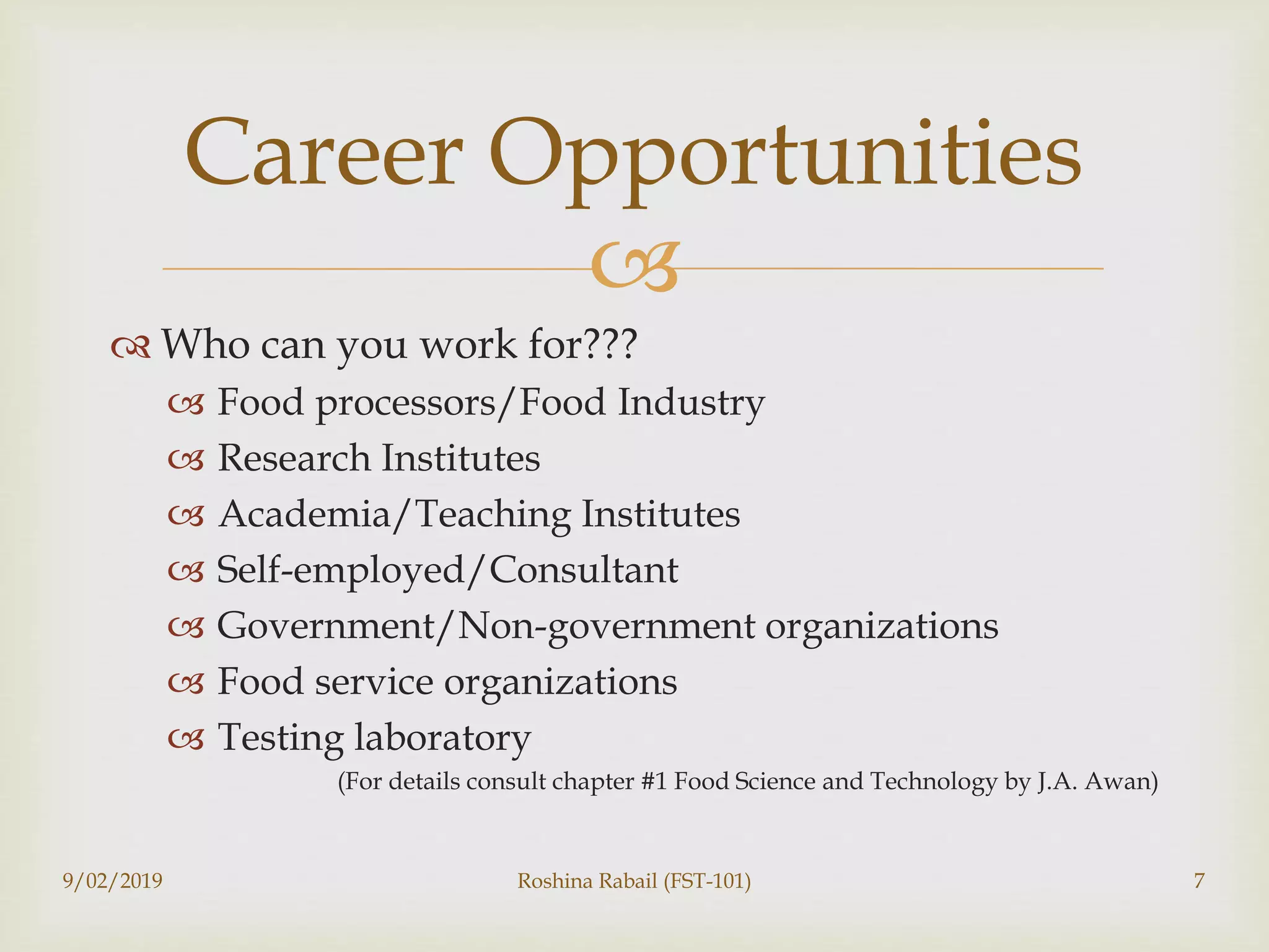 Introduction to Food Science and Technology 101 | PPTX | Food Industry ...