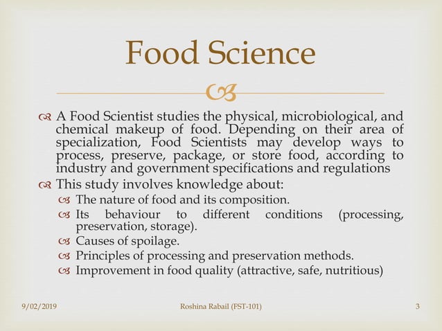 Introduction to Food Science and Technology 101 | PPTX | Food Industry ...