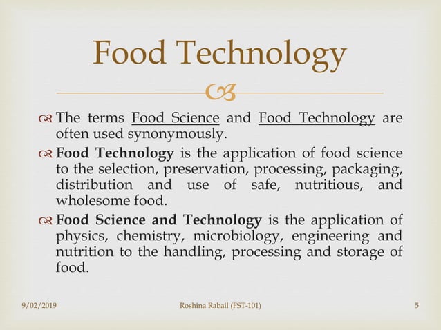 Introduction to Food Science and Technology 101 | PPTX | Food Industry ...