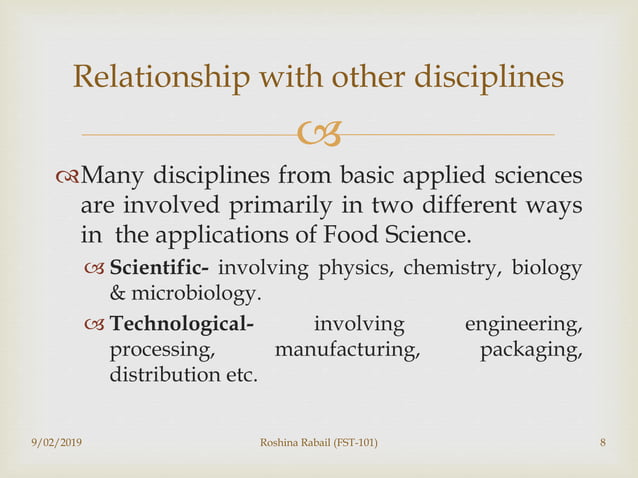 Introduction to Food Science and Technology 101 | PPTX | Food Industry | Industries
