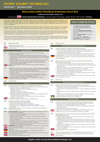 SMi Group's 4th annual Future Soldier Technology 2018 | PDF