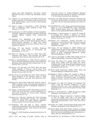 Nutritional Qualities and Shelf Life Extension of Gamma Irradiated ...