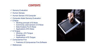 Computer Aided Sensory Evaluation of Food And Beverages | PPTX