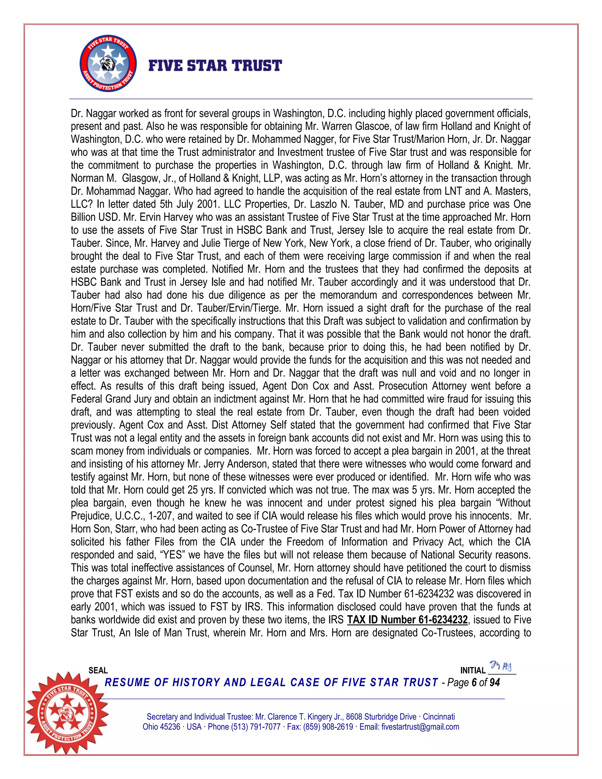 Five Star Trust History | PDF