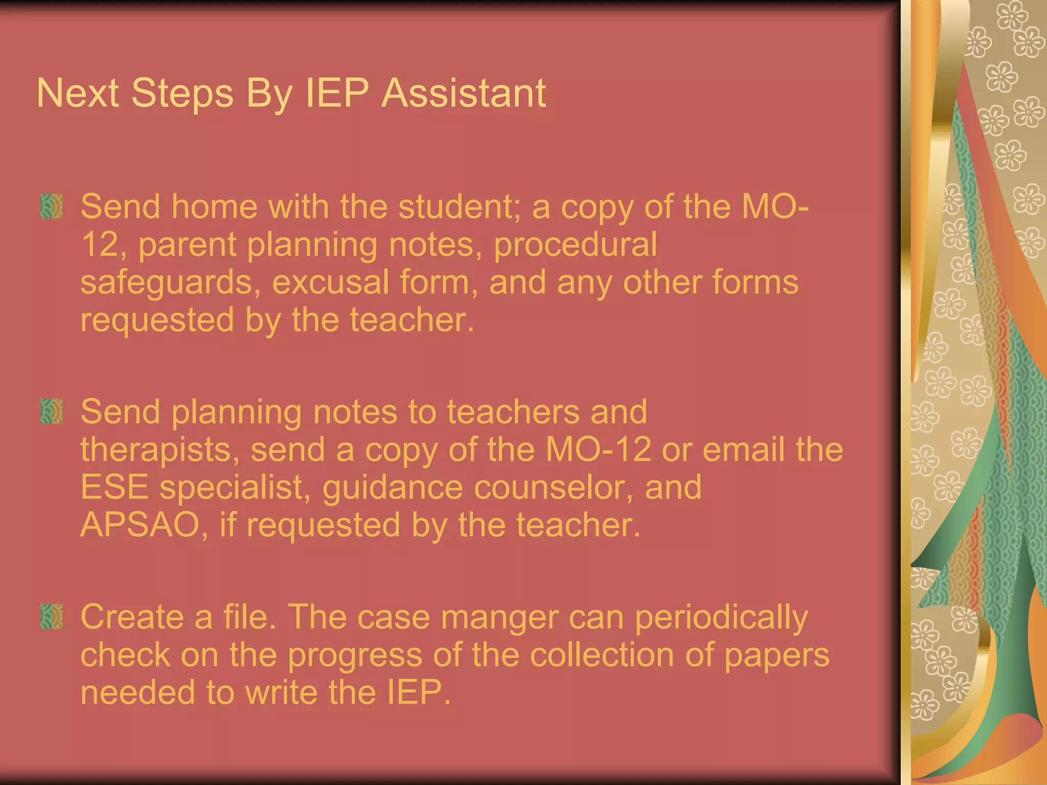 Step by Step Process for IEPs 2009 (updated 10/09) | PPT | Special Education | Education