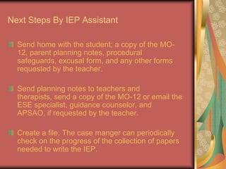 Step by Step Process for IEPs 2009 (updated 10/09) | PPT | Special ...