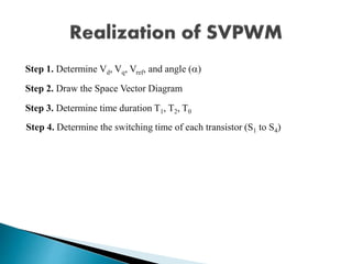 Four Switch Three Phase Inverter using Space Vector Modulation | PPTX